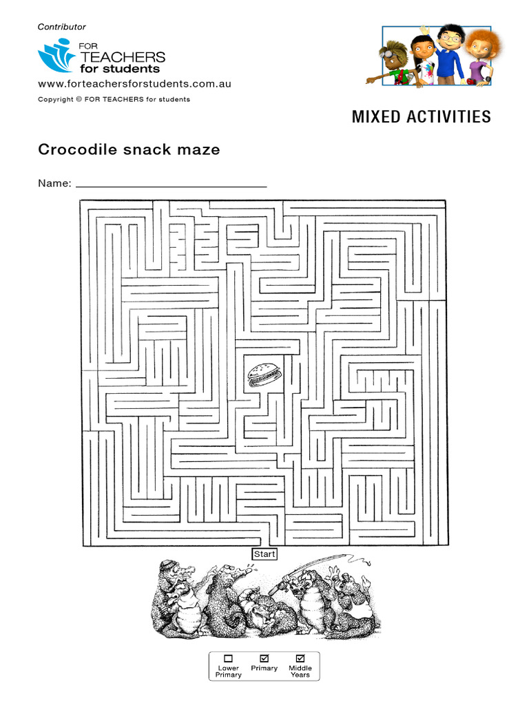Mixed Crocodile Snack Maze | PDF