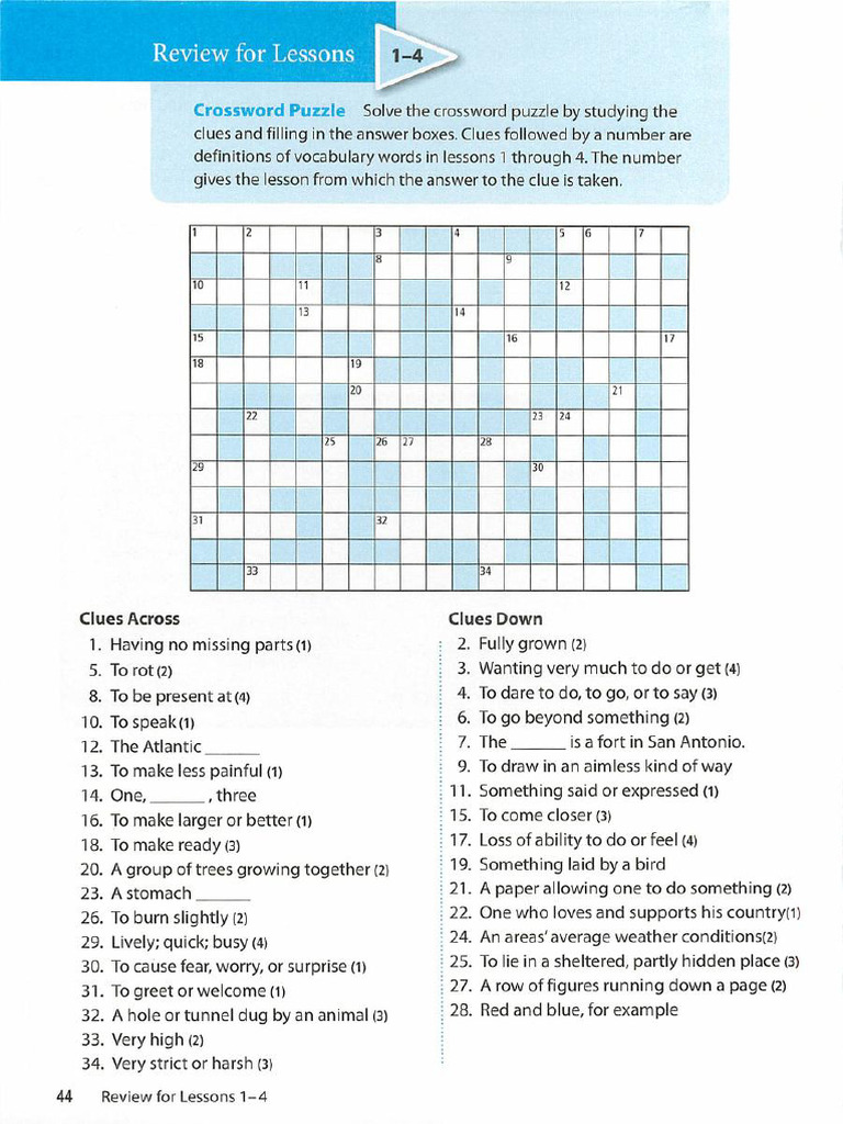 Wordly Wise Lesson 1-4 Review | PDF