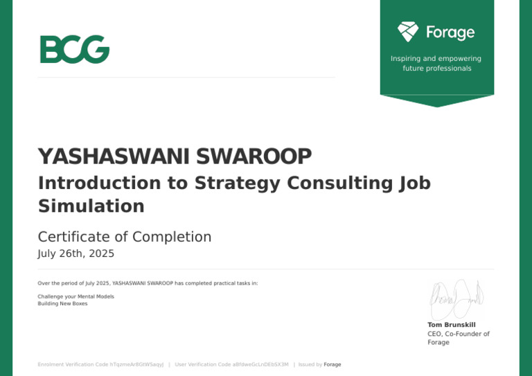 Forage - Introduction To Strategy Consulting | PDF