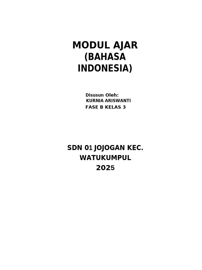 Modul Ajar Tanda Baca Kelas 3 DIKLAT | PDF