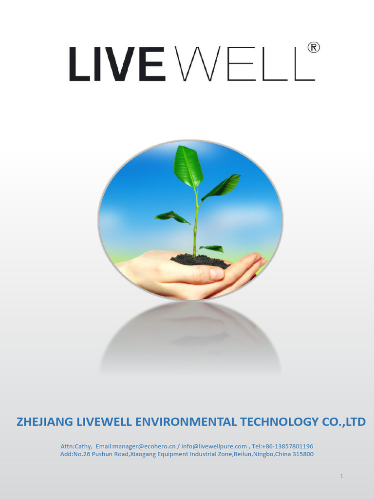 Livewell AirPurifier Catalog | PDF | Water Purification | Ozone