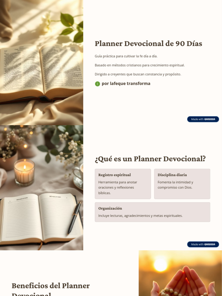 Planner Devocional: Crecimiento en 90 Días | PDF | Oración | Meditación