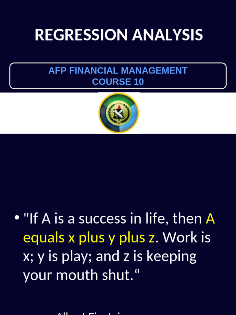 Regression Analysis - Lecture | PDF | Coefficient Of Determination | Linear Regression