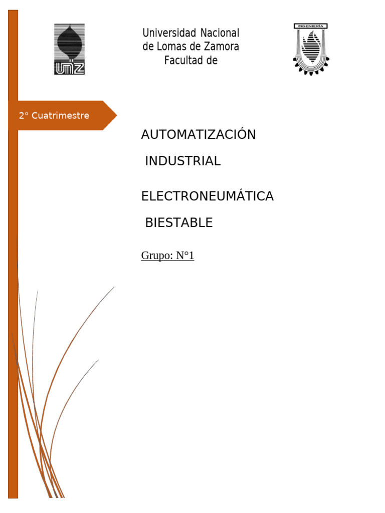 Trabajo Ejemplo Electroneumatica Biestable | PDF | Automatización | Bomba