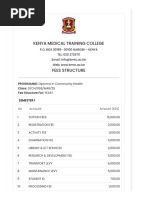 KMTC Fees Structure 2025/2026 | PDF | Fee | Chess