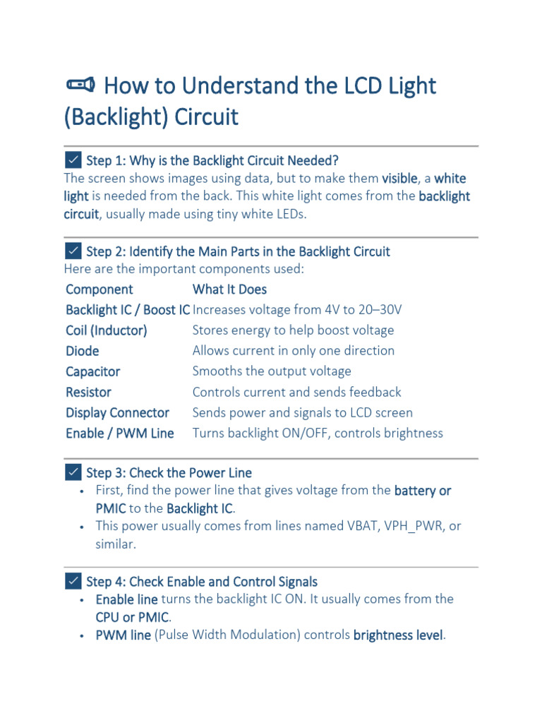 Understanding LCD Backlight Circuits | PDF | Electrical Network | Backlight