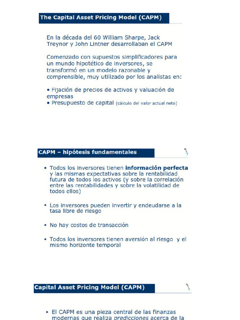 10 Modelo de W. Sharpe Capital Asset Pricing Model | PDF