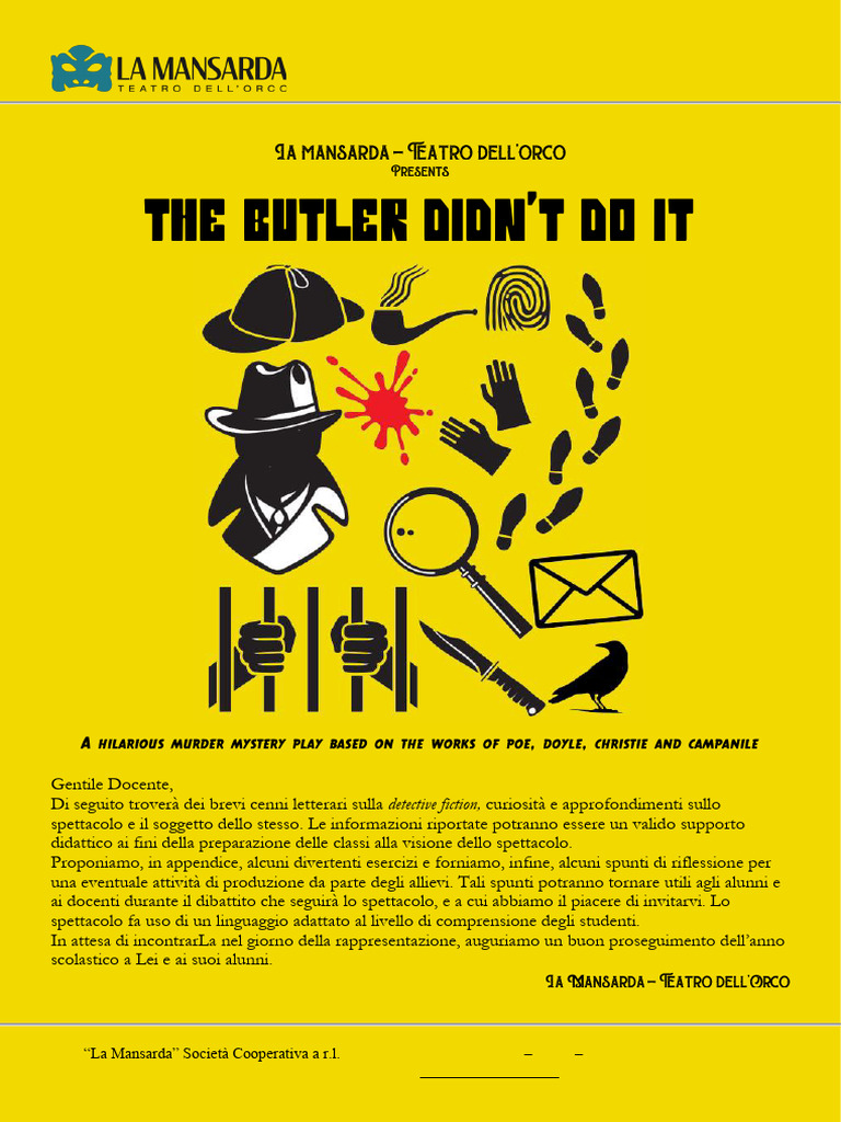 The Butler Didn't Do It Plico Didattico | PDF | Detective Fiction ...