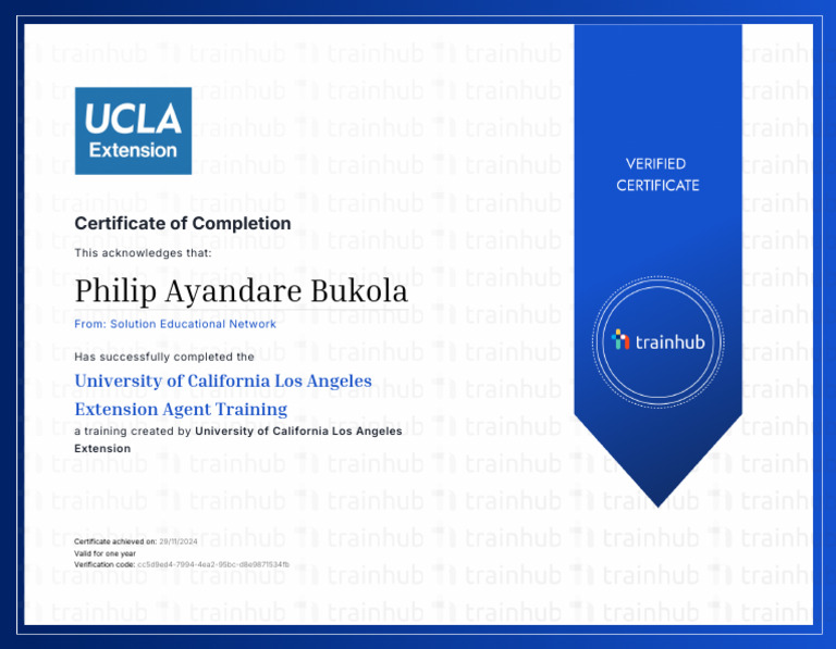 UCLA Extension Agent Training Certificate | PDF