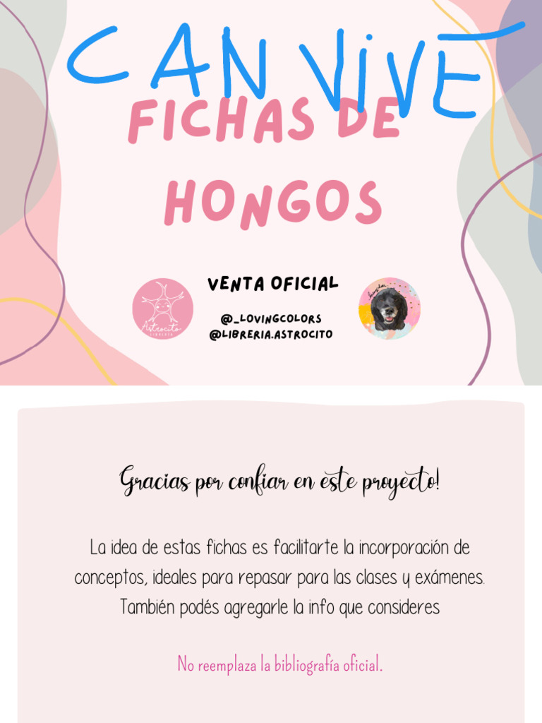 Fichas Hongos Pirata Loving Chorros | PDF | Micología | Microbiología