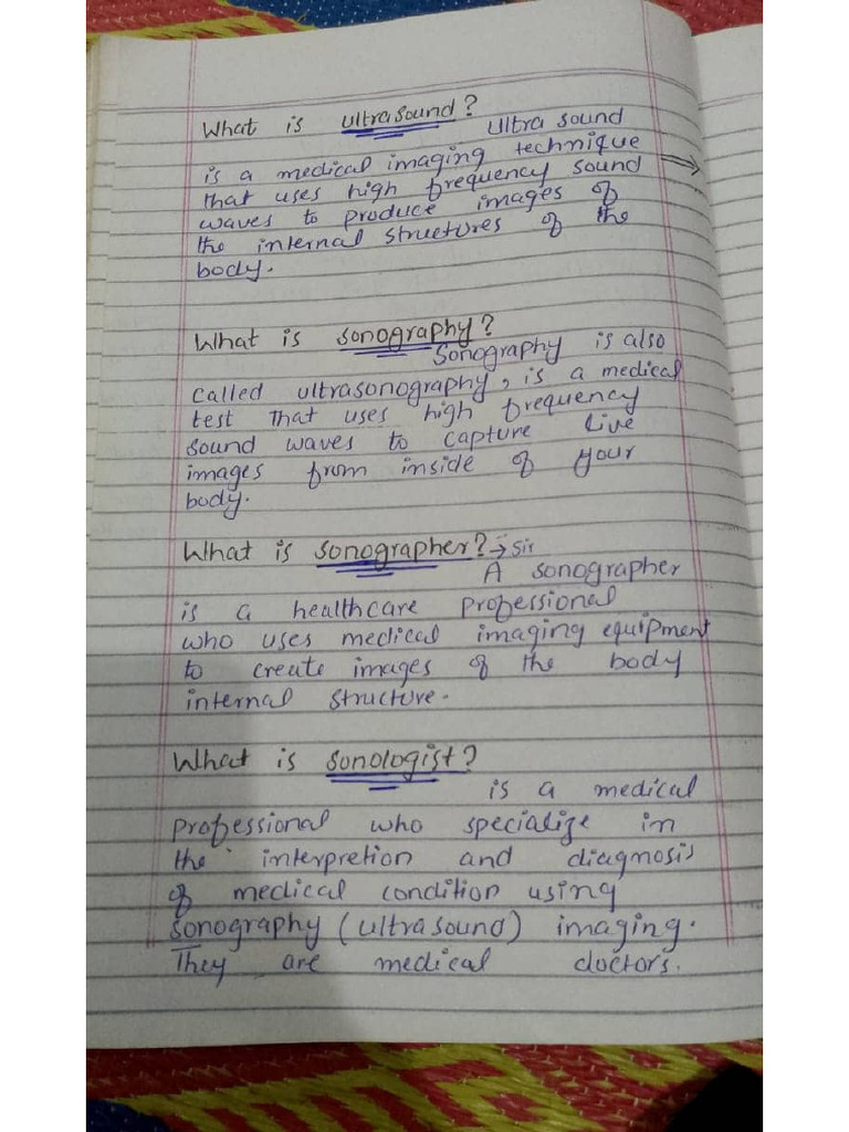 Ultrasound Notes | PDF