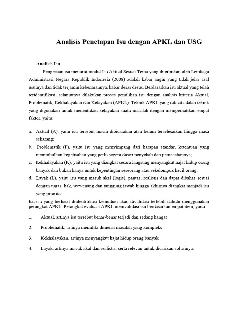 Contoh Analisis Isu Kontemporer | PDF