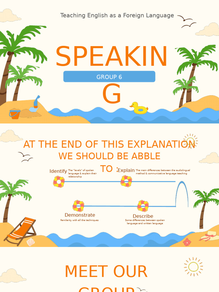 Group 6 Tefl Speaking 2 | PDF | Word | Second Language