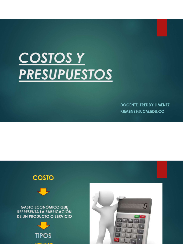Presentacion 1. Costos y Capitulos de Obra | PDF