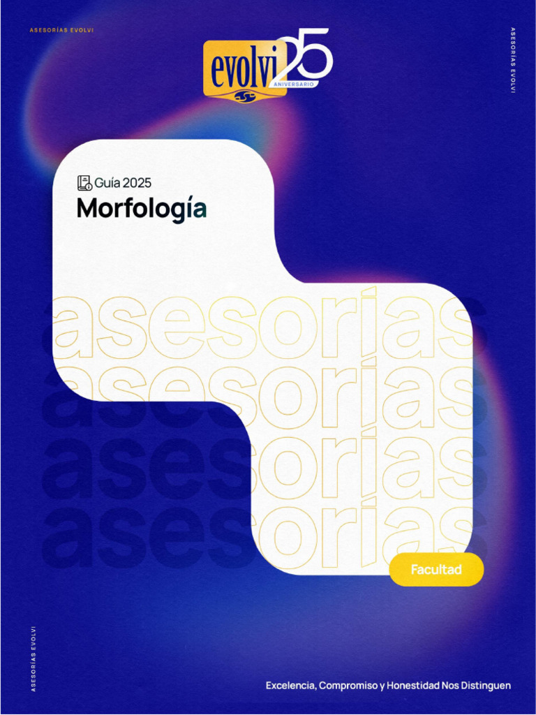 EVOLVI - Guía 2025 - Morfología | PDF | Verbo | Género gramatical