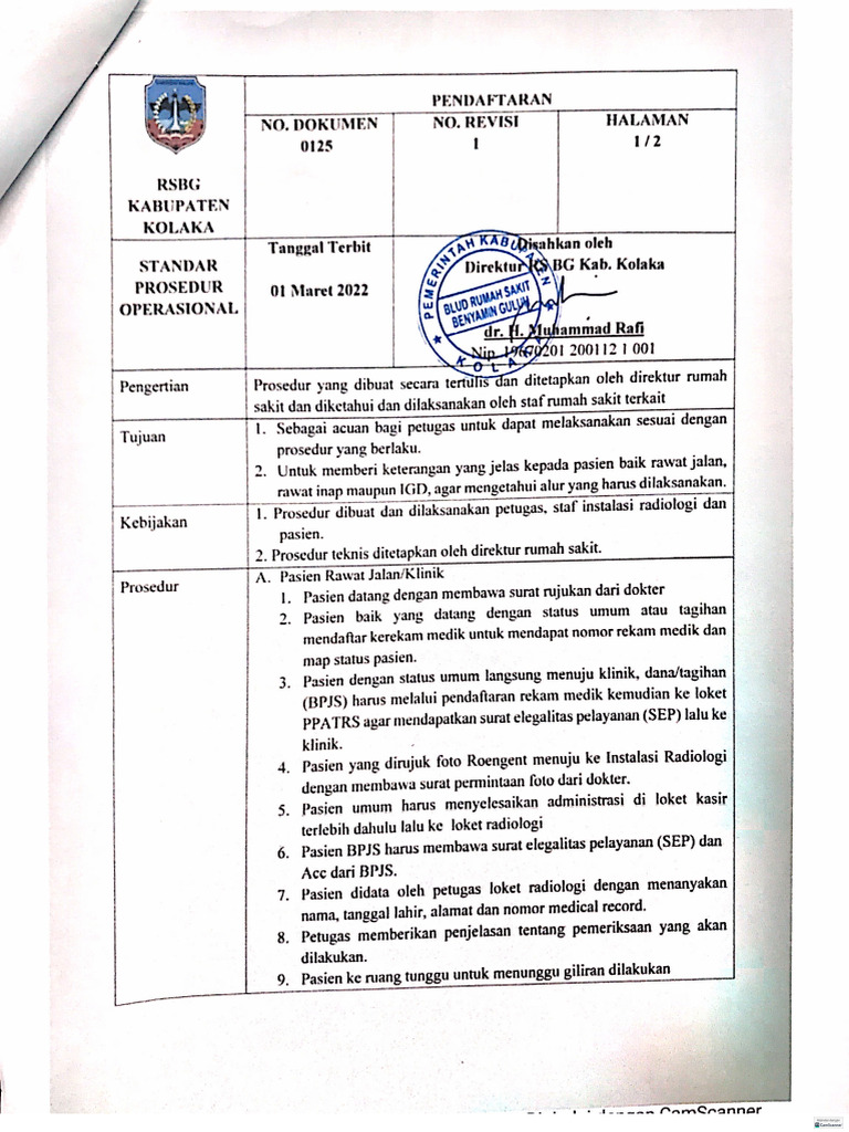 Spo - Pendaftaran | PDF