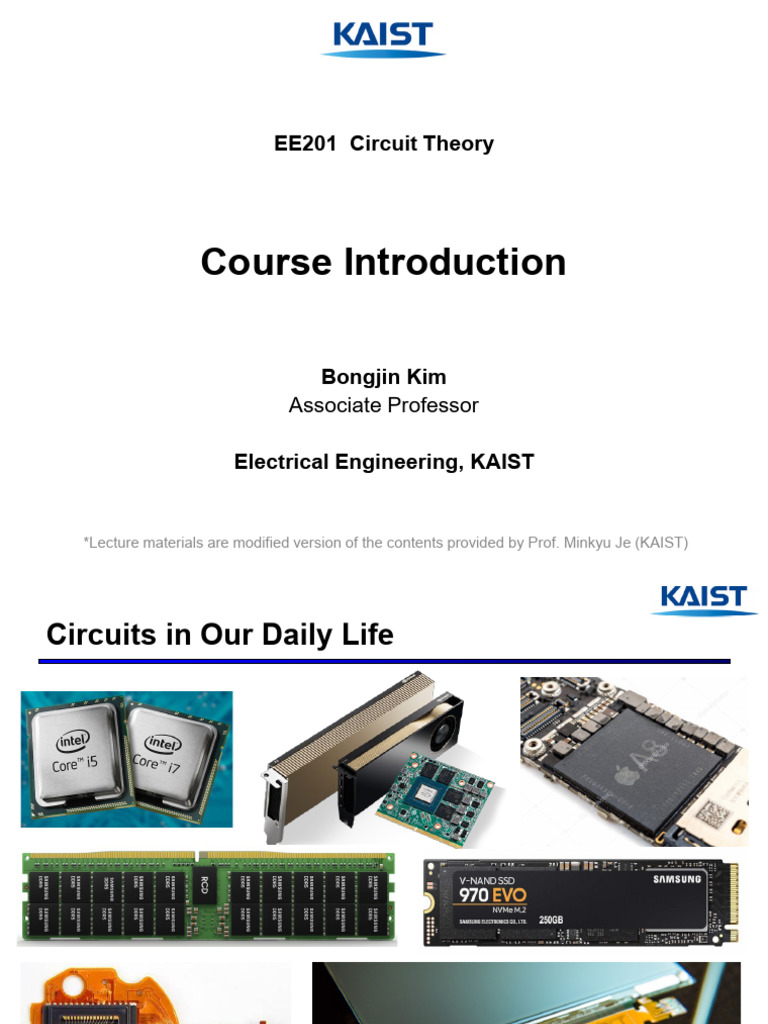 EE201 CH0 2025 Spring BKim Updated | PDF | Electrical Network | Amplifier