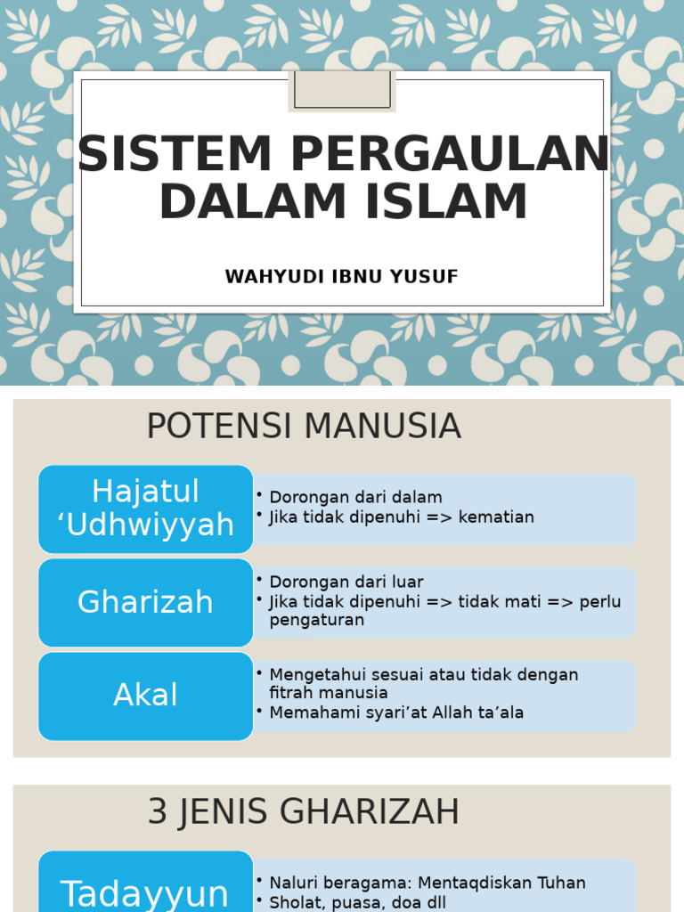 Sistem Pergaulan Dalam Islam | PDF