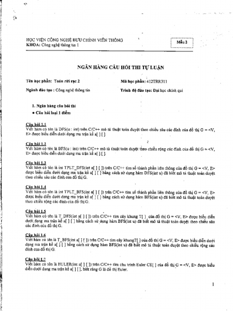 Toan Roi Rac 2 | PDF