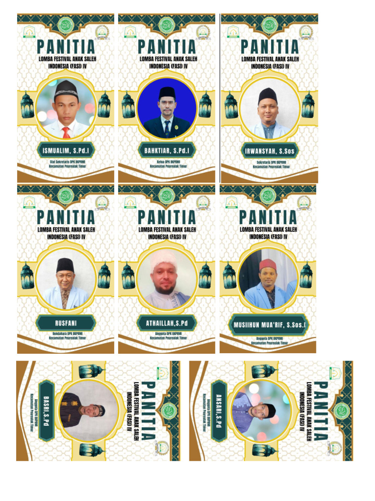 Kartu Panitia DPK | PDF