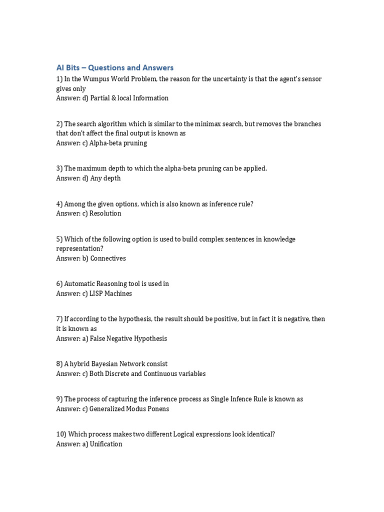 AI Bits QnA | PDF