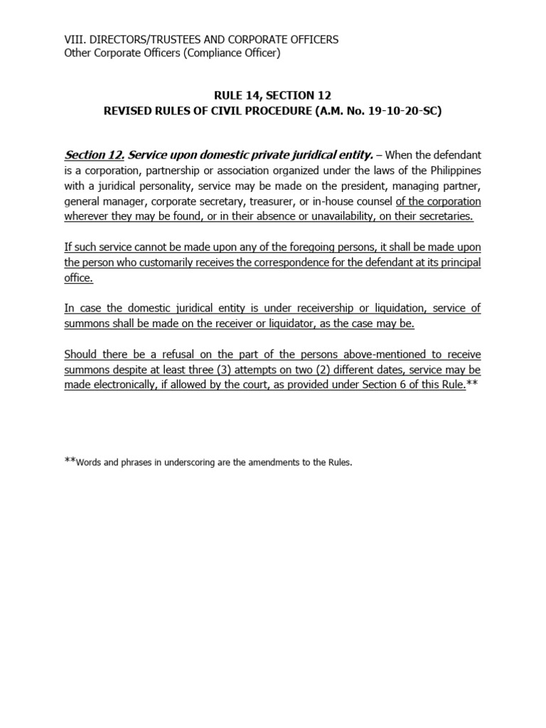 47 Rule 14 Section 12 CivPro | PDF