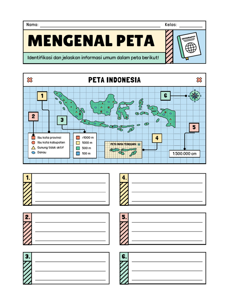 Mengenal Peta Lembar Kerja Pendidikan Biru Hijau Dan Kuning Kotak Garis Ilu - 20250802 - 083656 ...