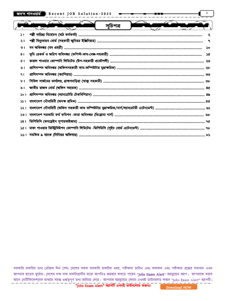 Recent Job Solution 2025 (Final) | PDF