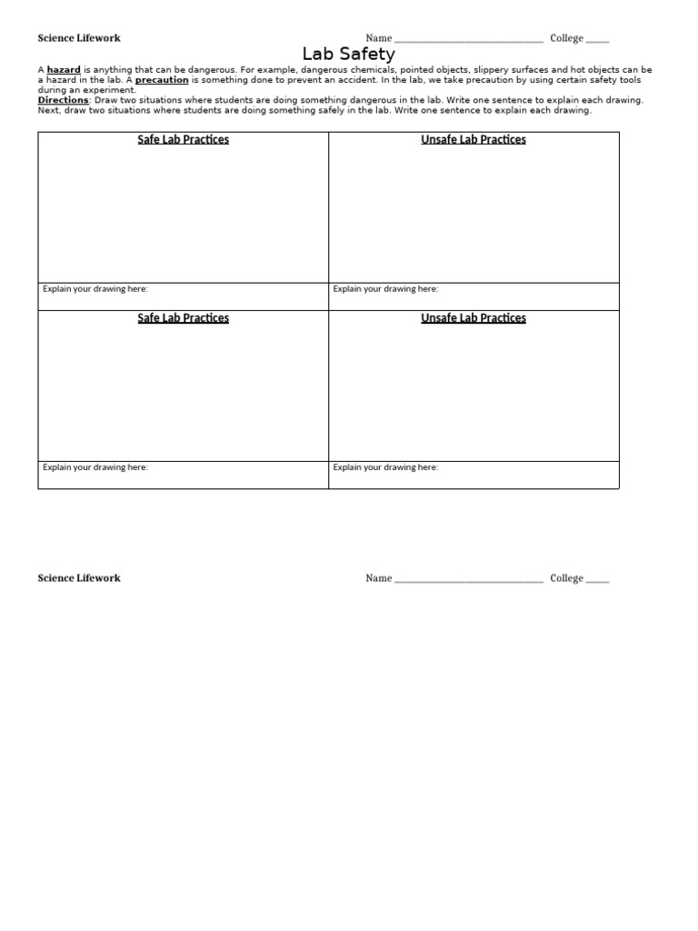 Lab Safety Practices for Students | PDF