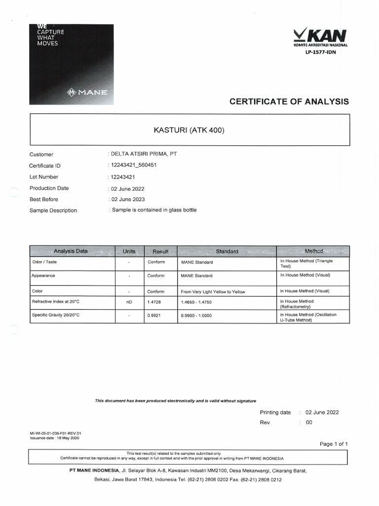 2206 - Kasturi (Atk 400) - Mane | PDF