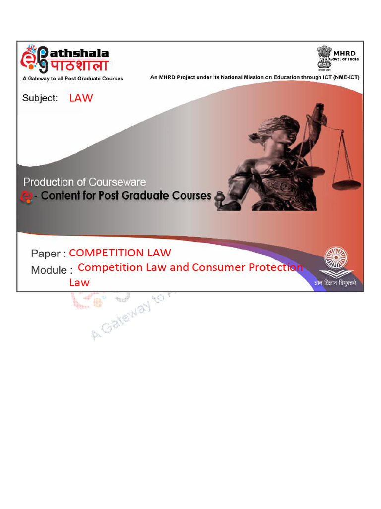 Competition & Consumer Protection Laws | PDF | Competition Law ...
