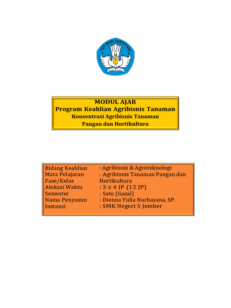 Modul Ajar - Perbanyakan Tanaman Buah Secara Vegetatif Konvensional | PDF