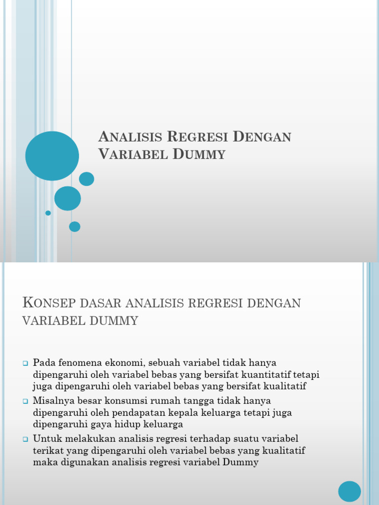 Analisis Regresi Variabel Dummy dan Produktivitas | PDF