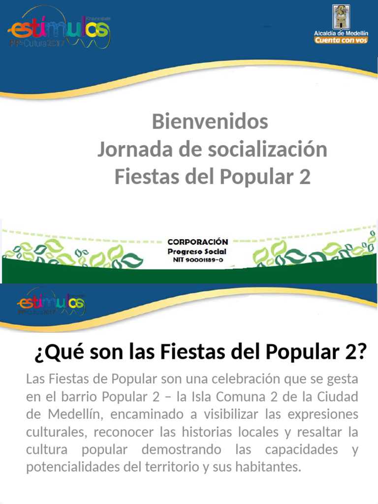 PT Socialización Fiestas Del Popular 2 | PDF