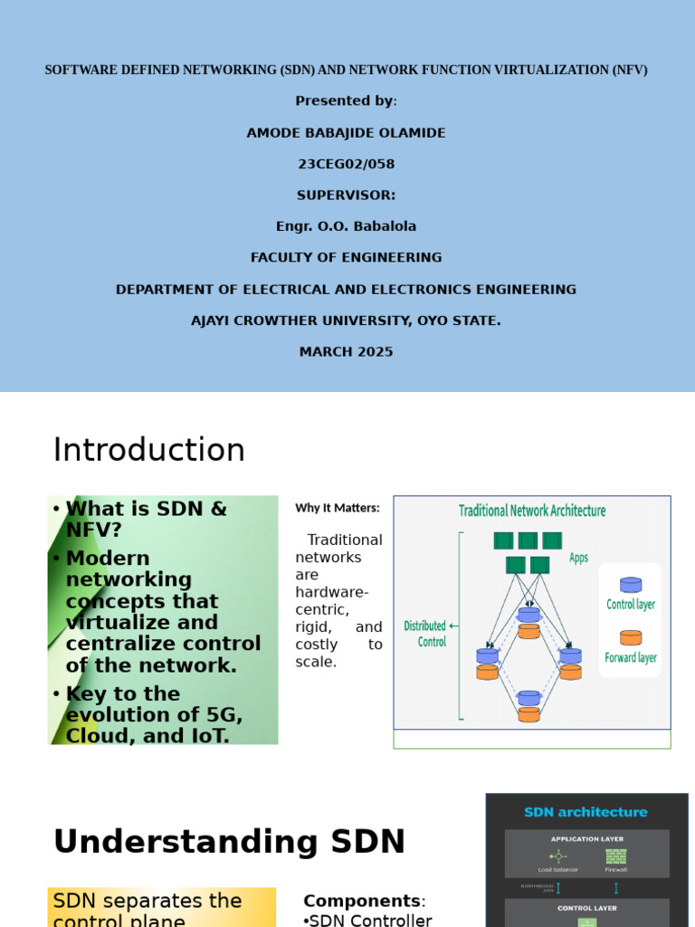 SDN and NFV: Transforming Networking | PDF | Computer Network | Computing