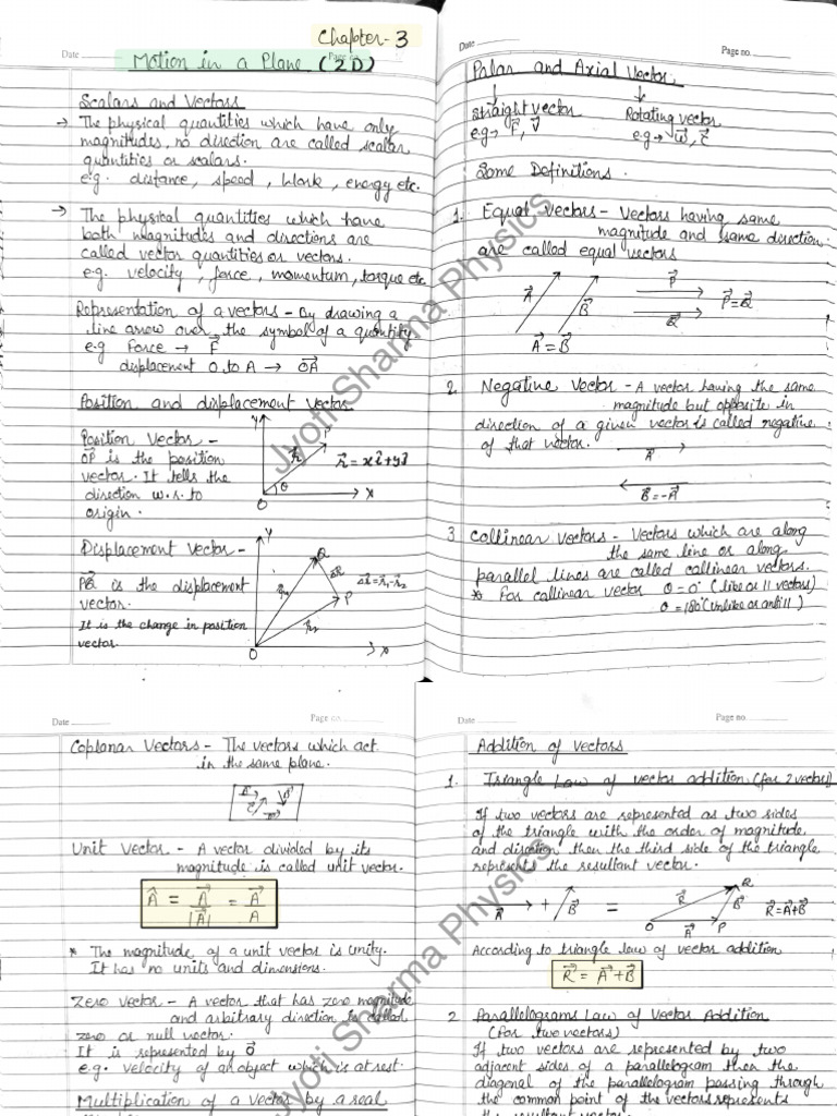 Jyoti Sharma Physics Notes | PDF