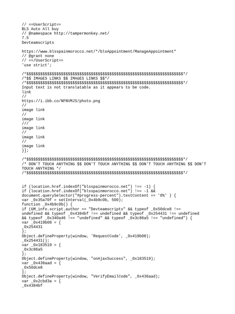 BLS Appointment Management Script | PDF | Cursor (User Interface ...