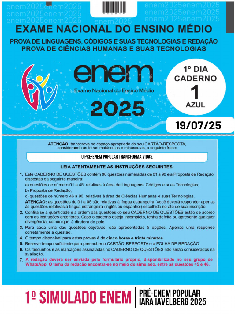 SIMULADO 1 - 2025 - Final_250720_165357 | PDF