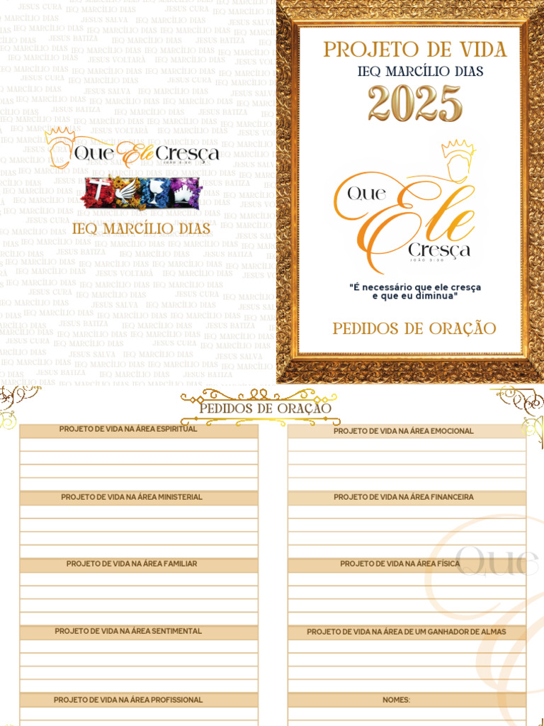 PASTA_FACA_PROJETO VIDA 2025.pdf (4) | PDF | Oração