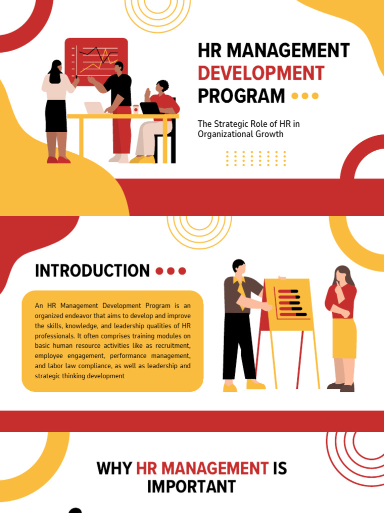 Red Yellow and White Illustrative HR Management Development Program ...