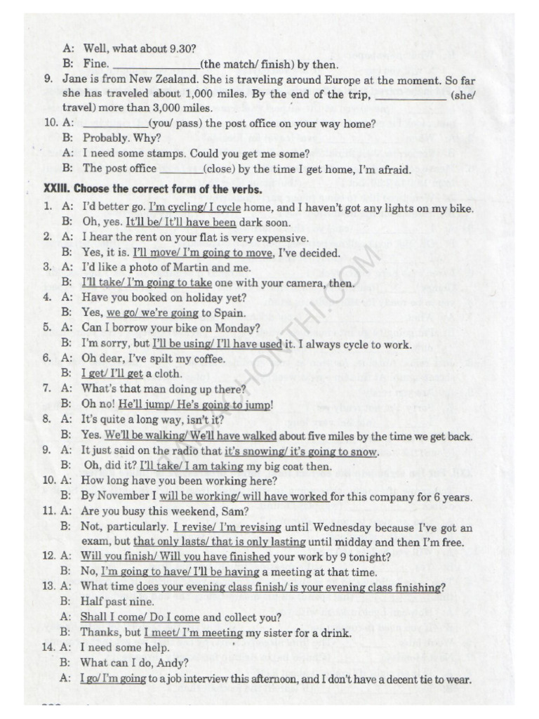 12 Tenses Exercise | PDF
