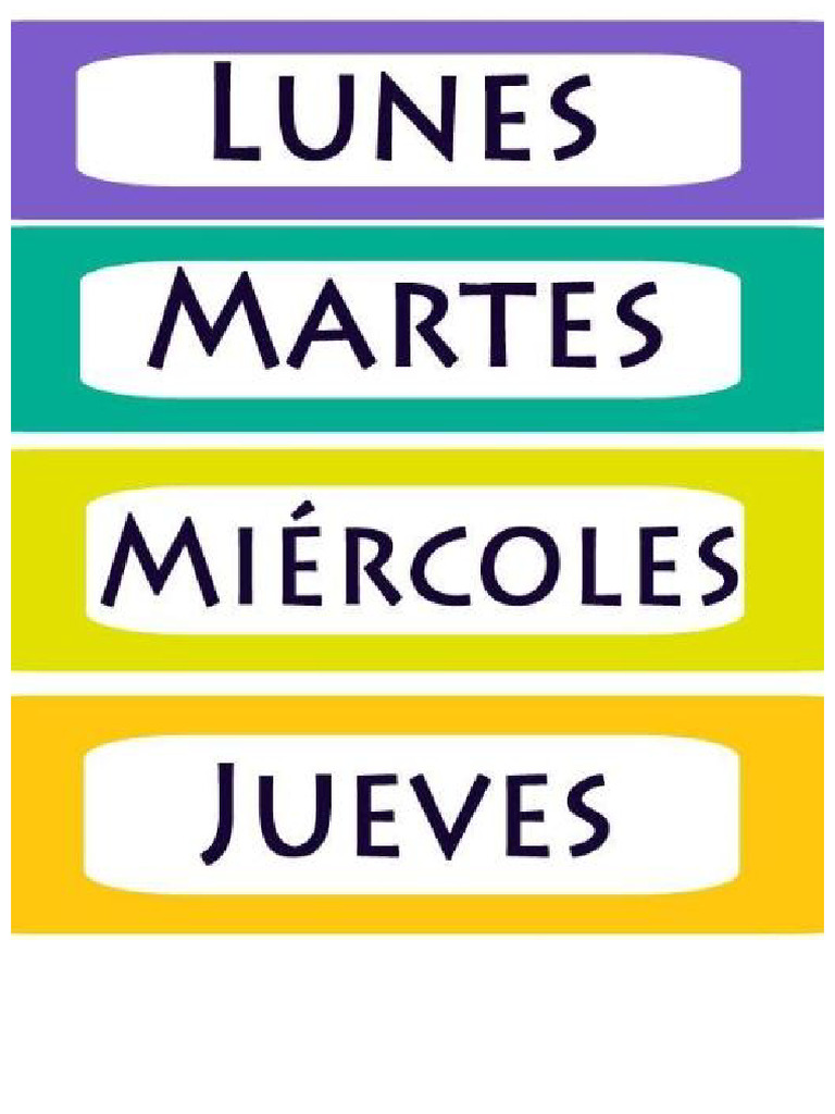 Dia de Las Semana | PDF