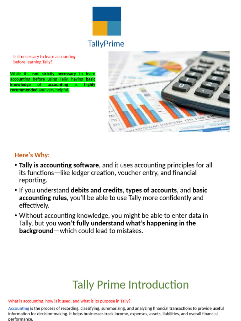 Learn Accounting for Tally Success | PDF | Debits And Credits | Value ...