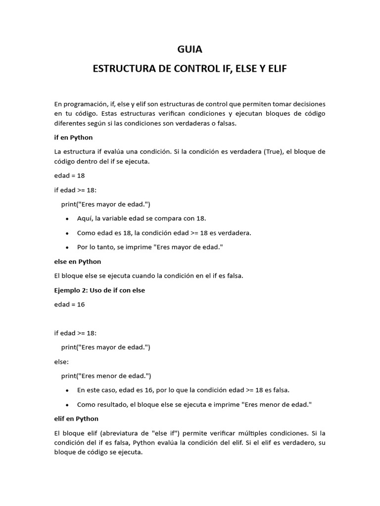 Estructuras de Control Selectiva | PDF