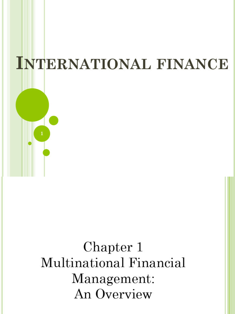 C1. Multinational Finance Management Overview | PDF | International ...