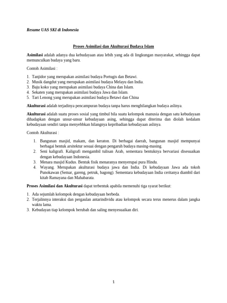 Resume UAS SKI Di Indonesia | PDF