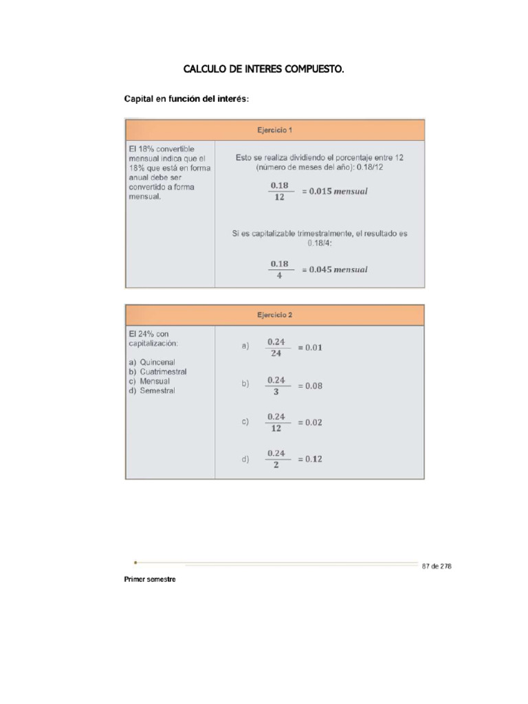 EJERCICIOS DE INTERES COMPUESTO | PDF