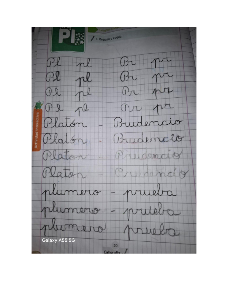 Tarea Caligrafix Pag. 20 A 27 | PDF