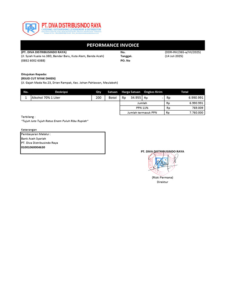 Invoice Revisi II | PDF