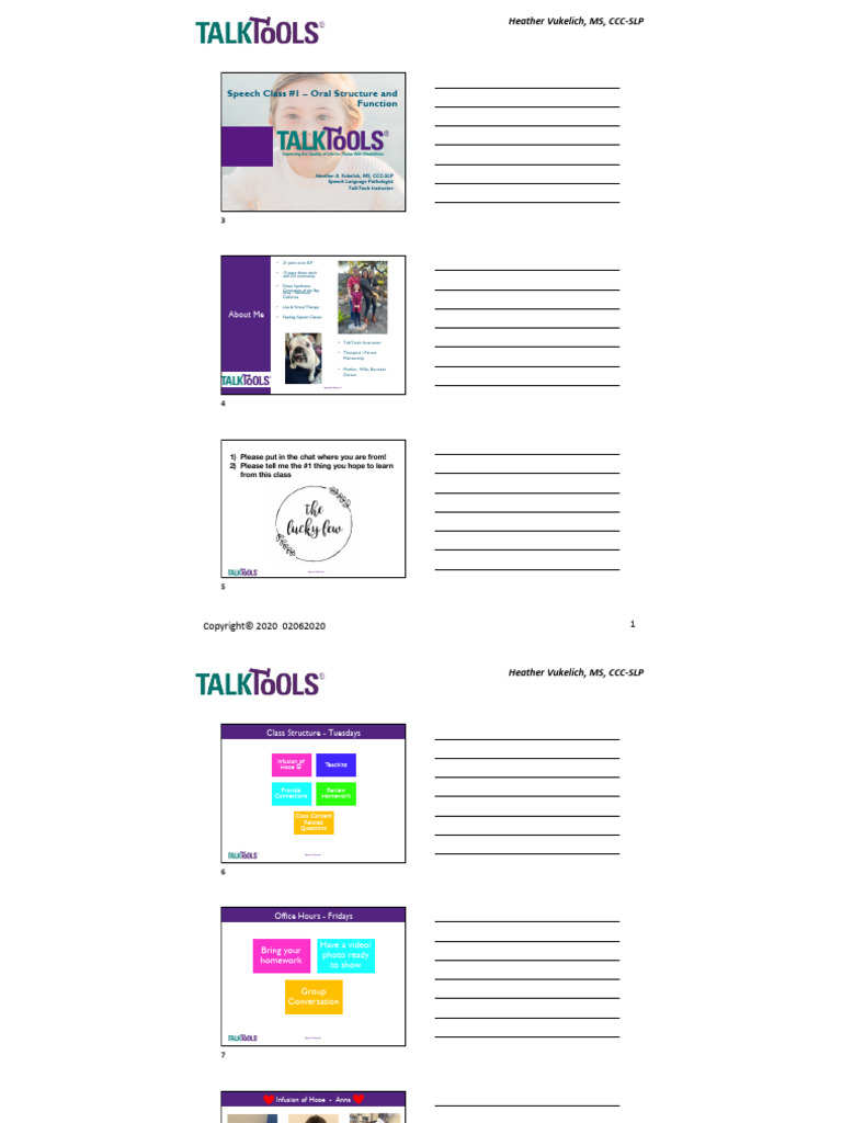 Speech Class Week 1 - Slides | PDF | Mouth | Tongue